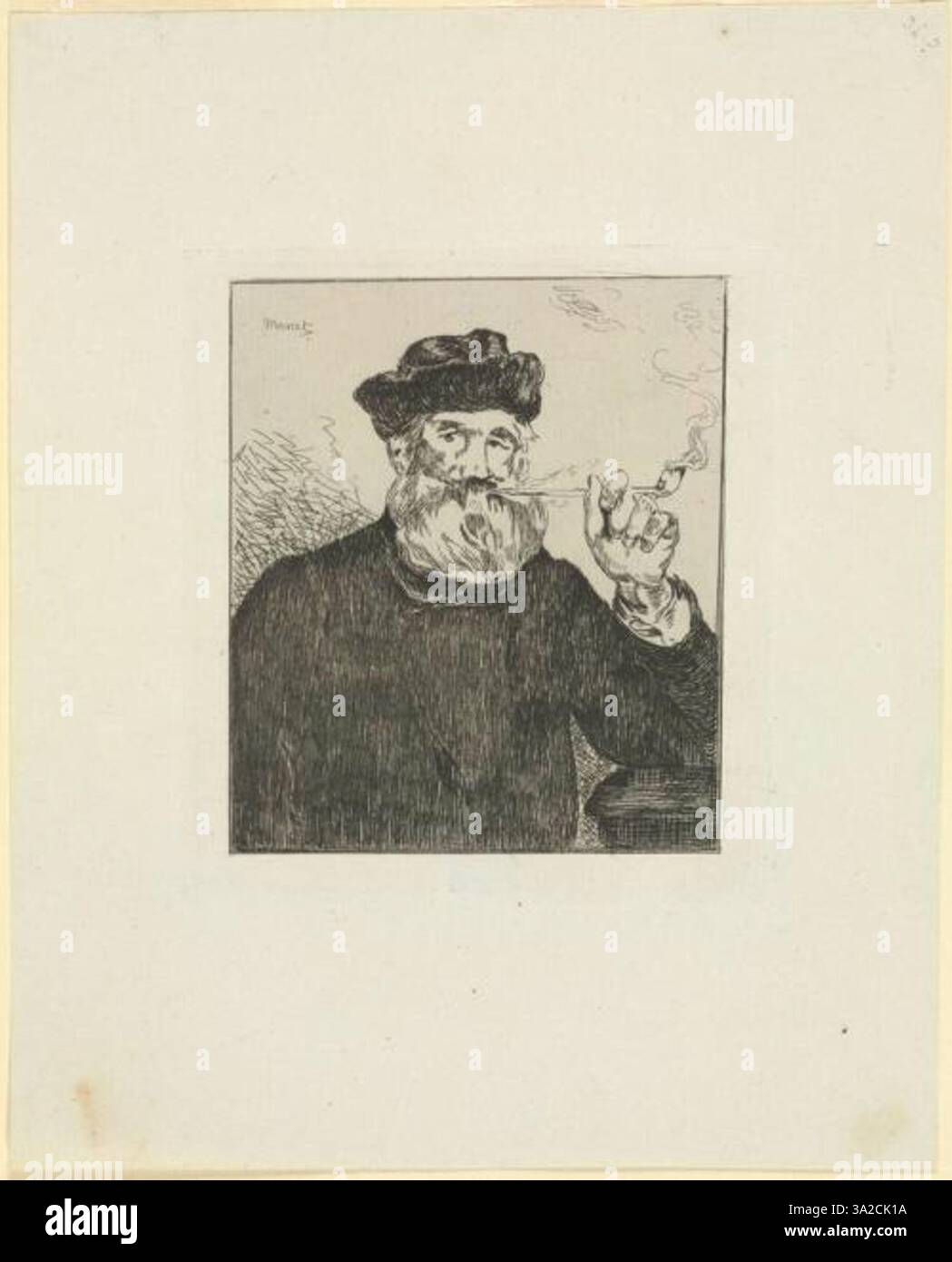 The Smoker captures a man in the act of smoking, showcasing his relaxed ...