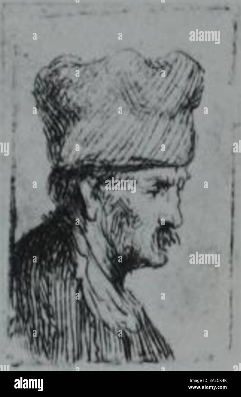 'White and Boon, B303-II' by Rembrandt features a striking etching where fine details and ...