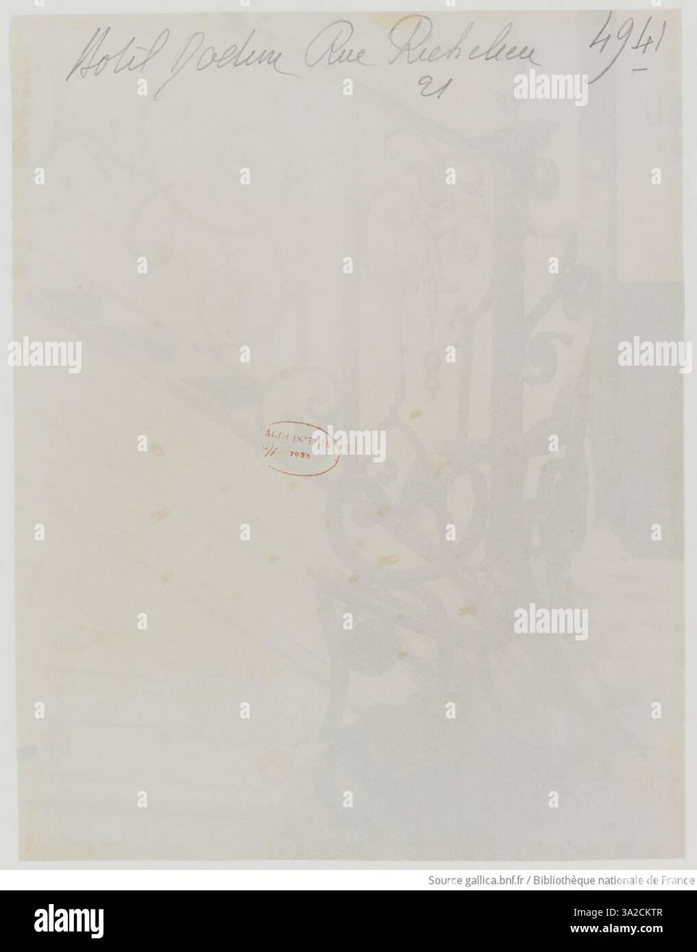 In this photograph, Eugène Atget captures the staircase of Hôtel Dodun ...