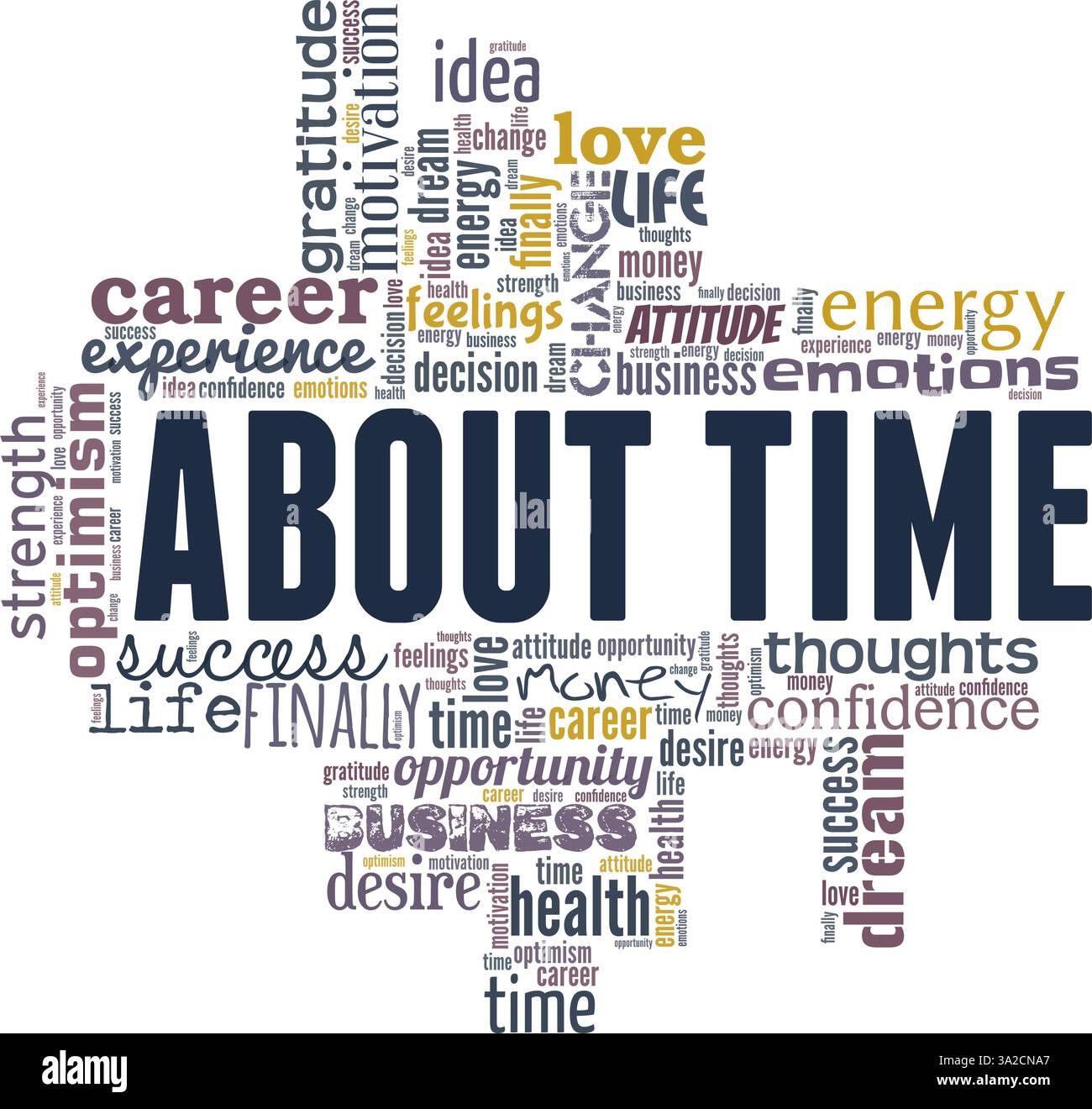 About Time vector illustration word cloud isolated on a white ...