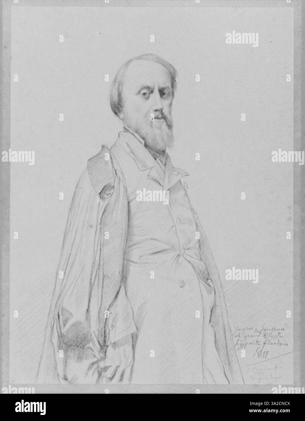 This reproduction of Jean-Auguste-Dominique Ingres' work by Hippolyte ...