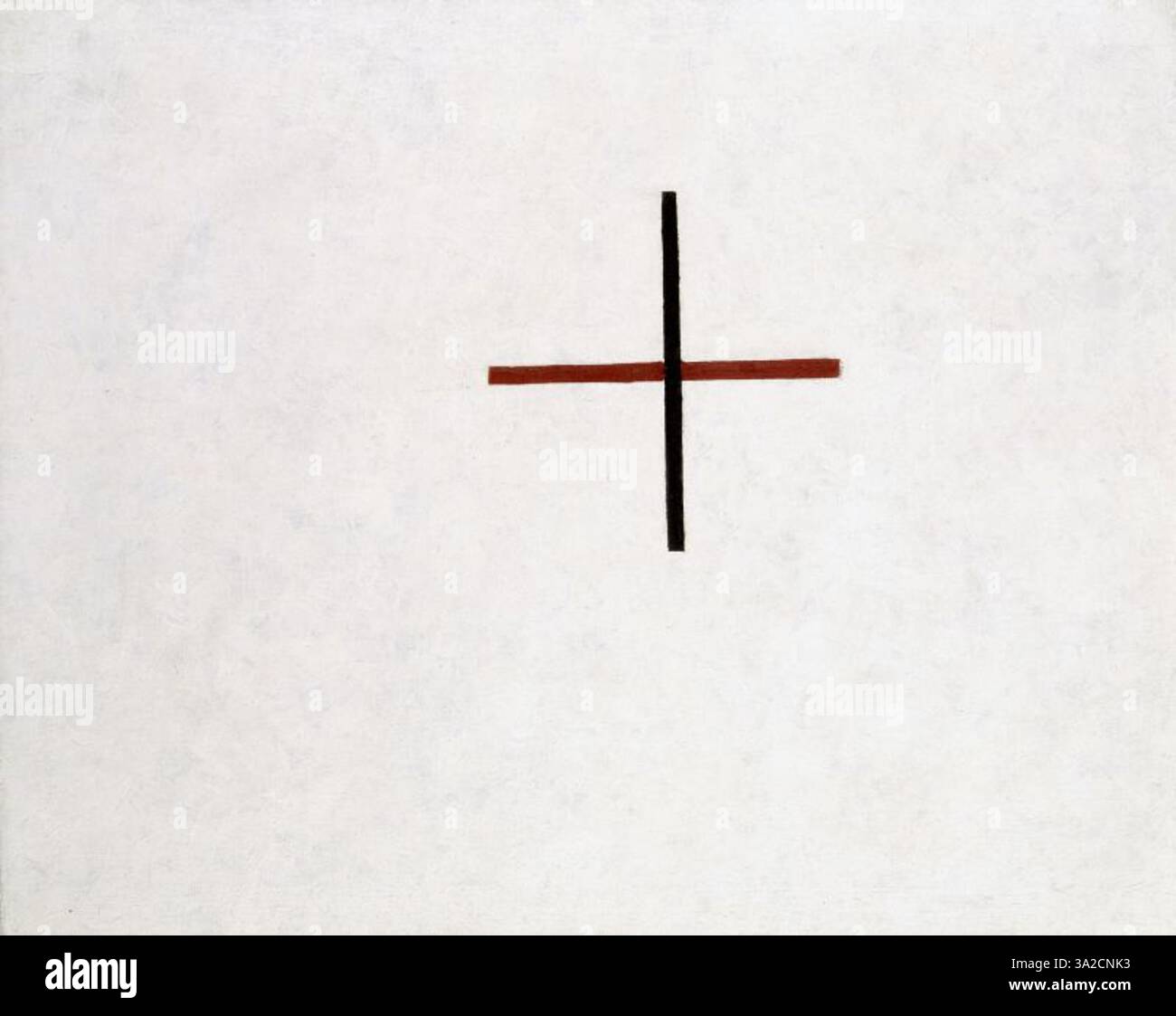 Suprematist Cross (Small Cross in Black over Red on White) by Kazimir ...