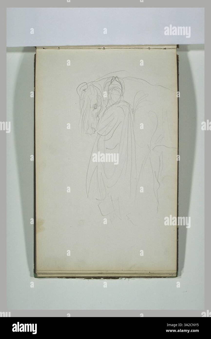 This artwork features a finely detailed human figure with a focus on ...