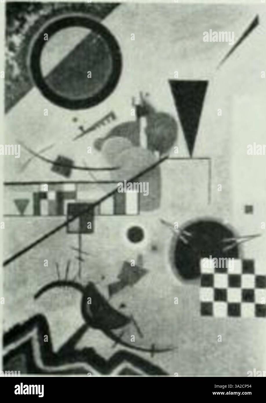 Wassily Kandinsky’s abstract painting features a dynamic arrangement of ...