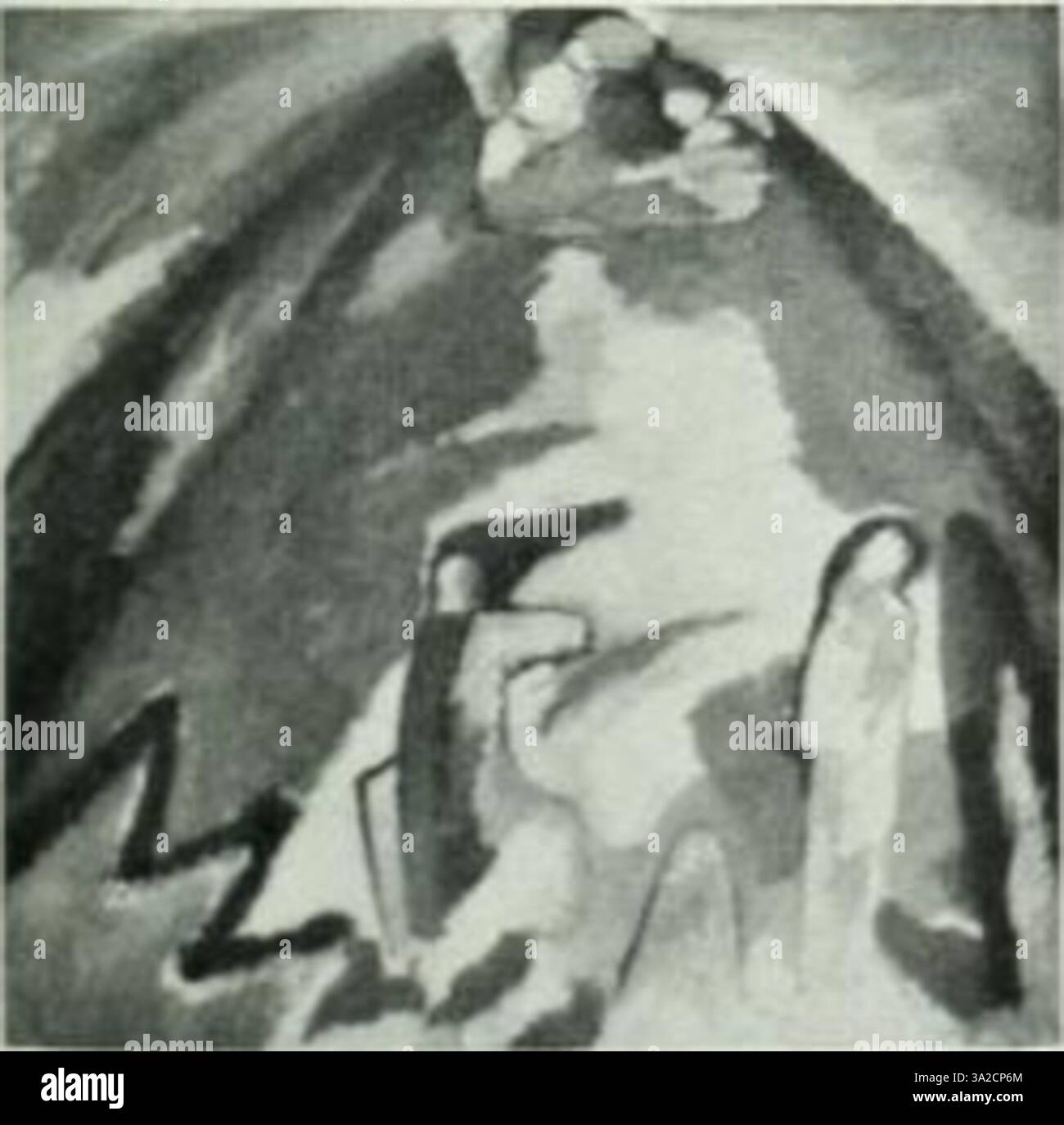 This abstract composition by Kandinsky showcases vibrant color ...