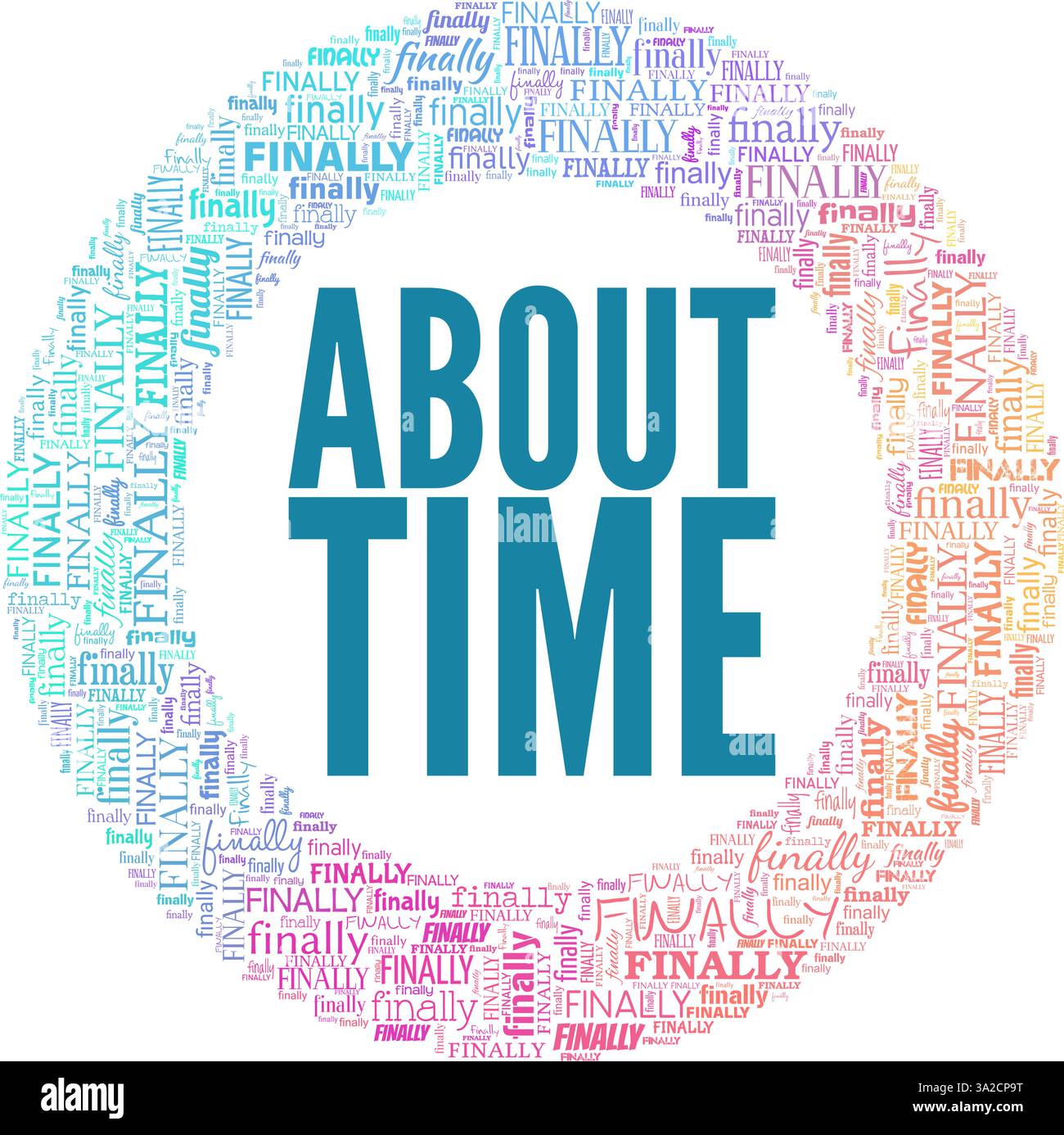 About Time vector illustration word cloud isolated on a white ...