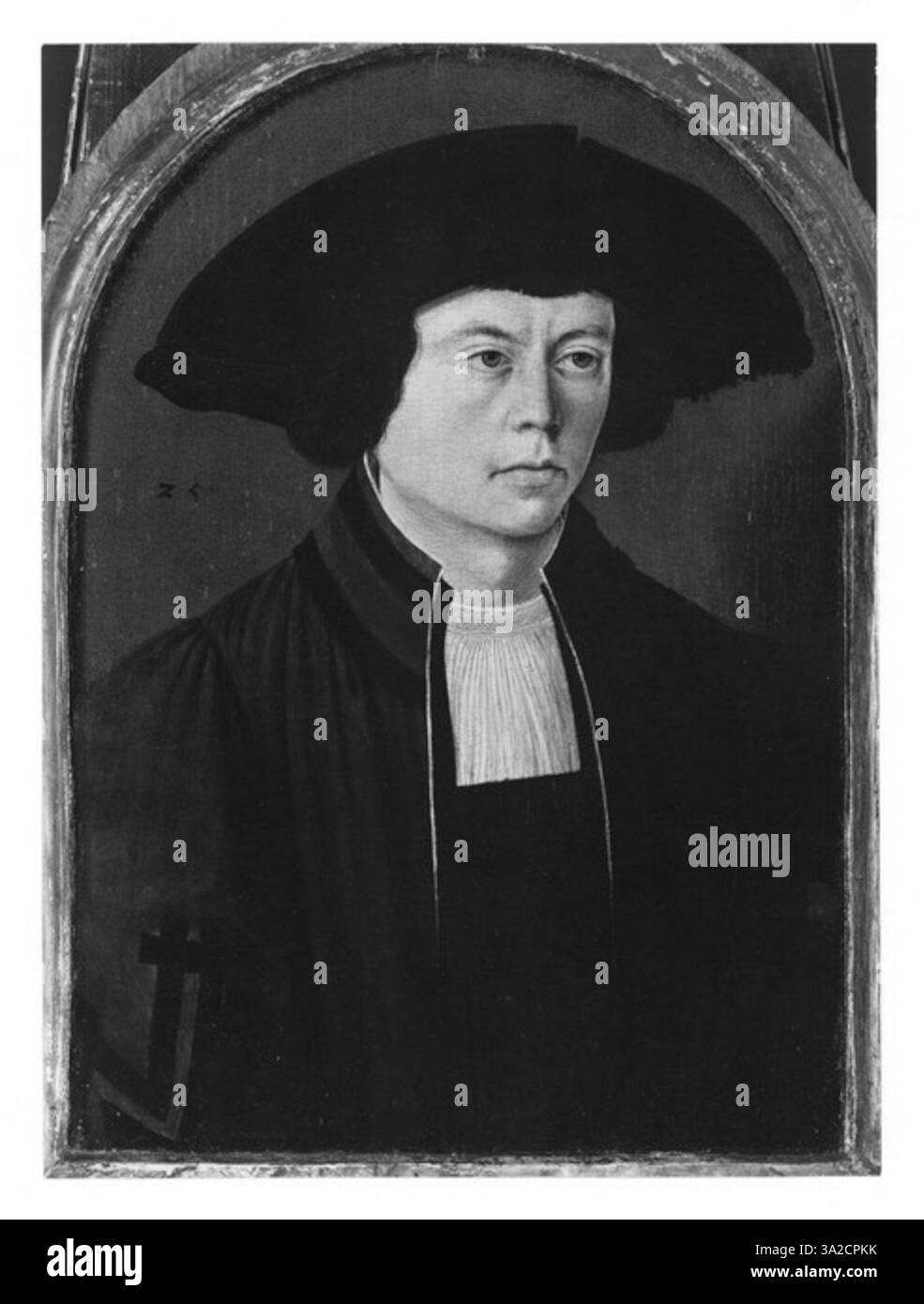 This early 16th-century portrait by Lucas van Leyden depicts a man in ...