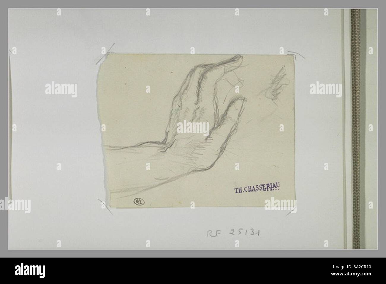In this work, Chassériau focuses on the delicate movement of a hand ...