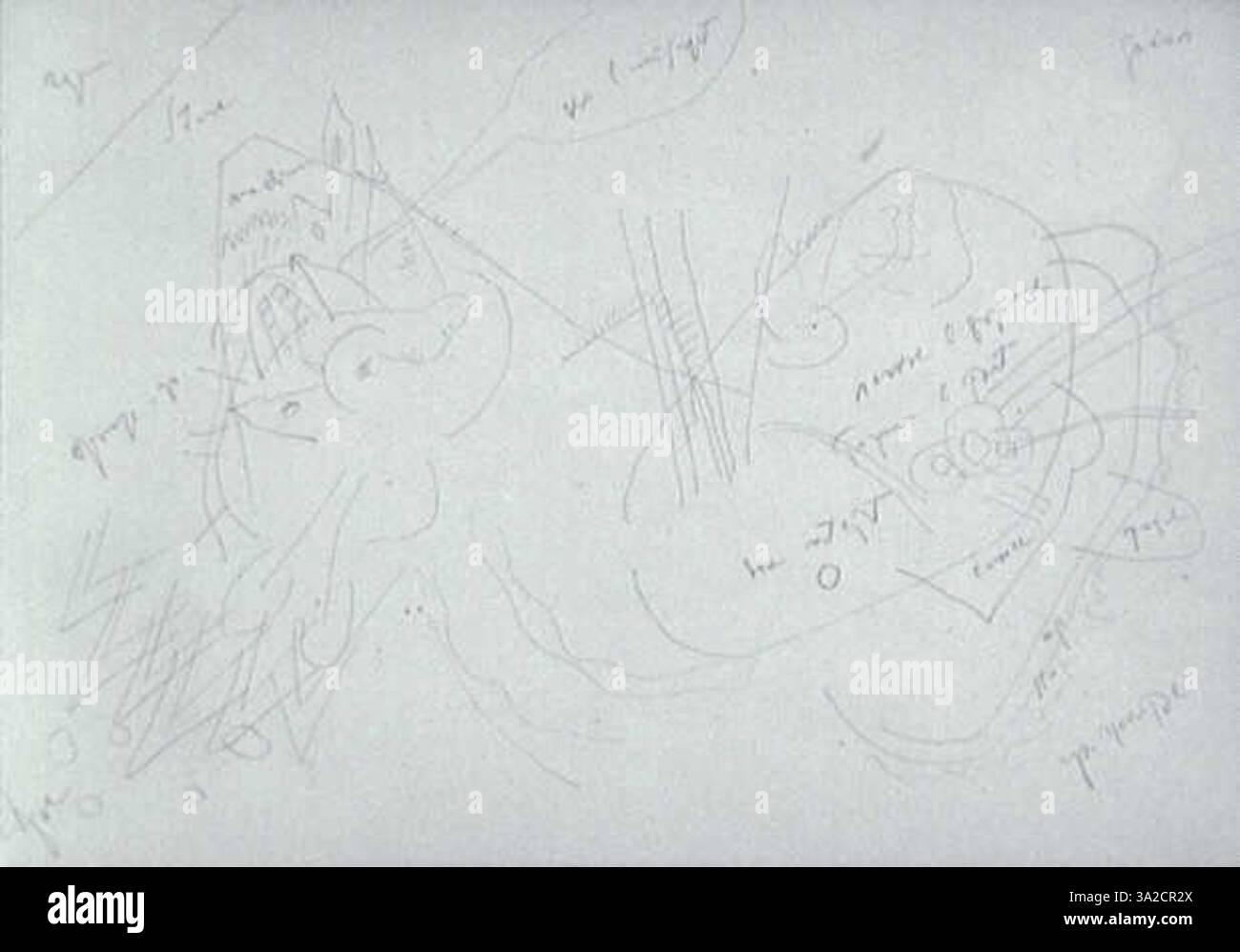 This 1917 watercolor study by Wassily Kandinsky features abstract ...