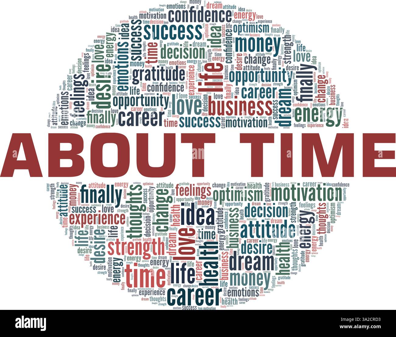 About Time vector illustration word cloud isolated on a white ...