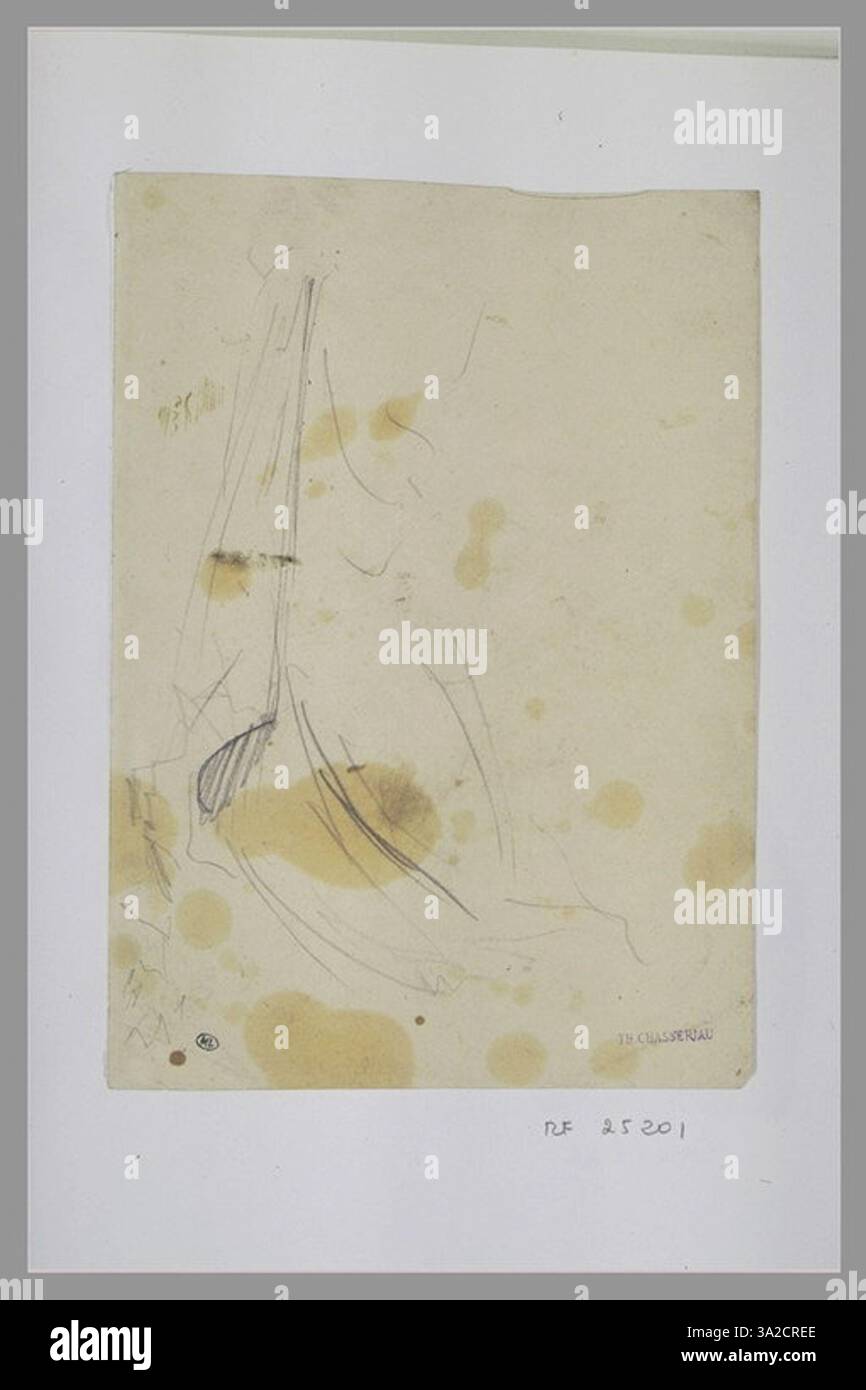 This drawing features drapery, with a focus on the way the fabric ...