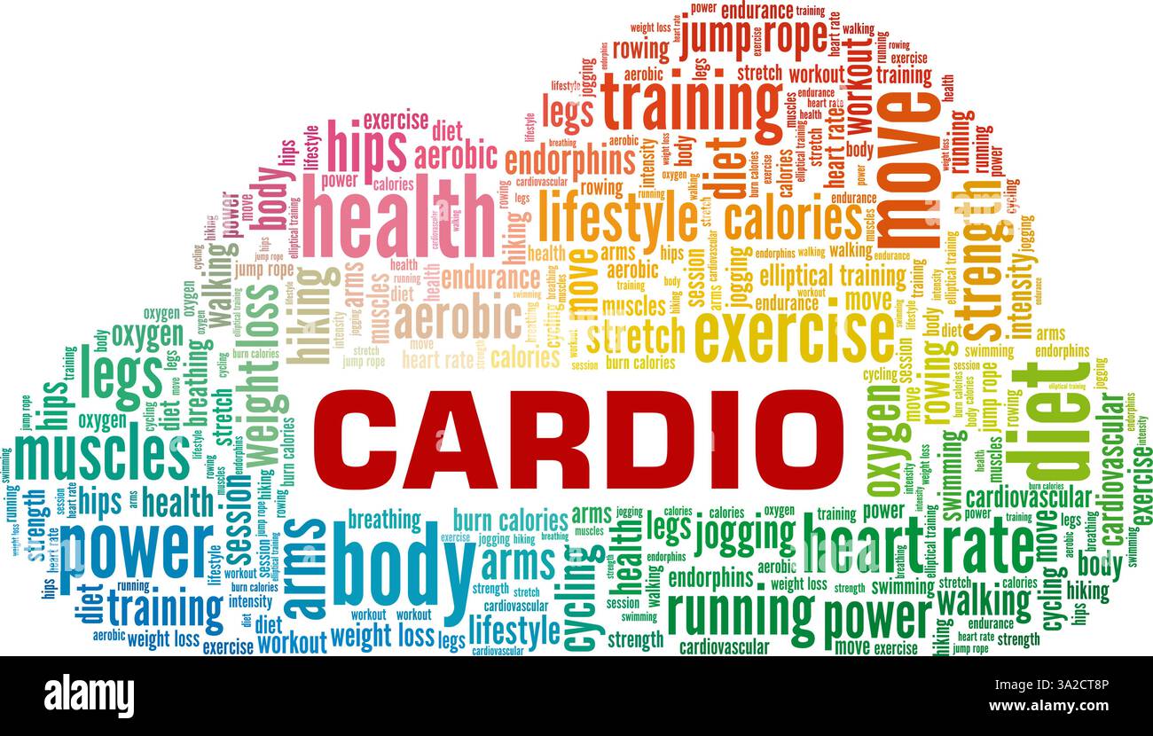 Cardio workout vector illustration word cloud isolated on a white ...