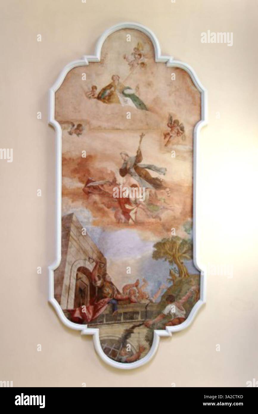 The 'Gloria dei Santi Ruperto e Leonardo' by the School of Tiepolo ...