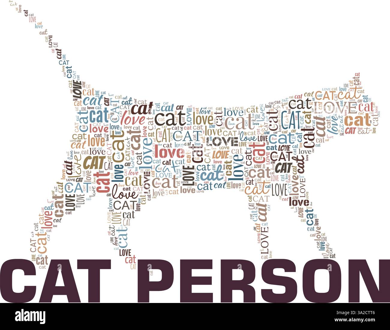 Cat Person vector illustration word cloud isolated on a white ...
