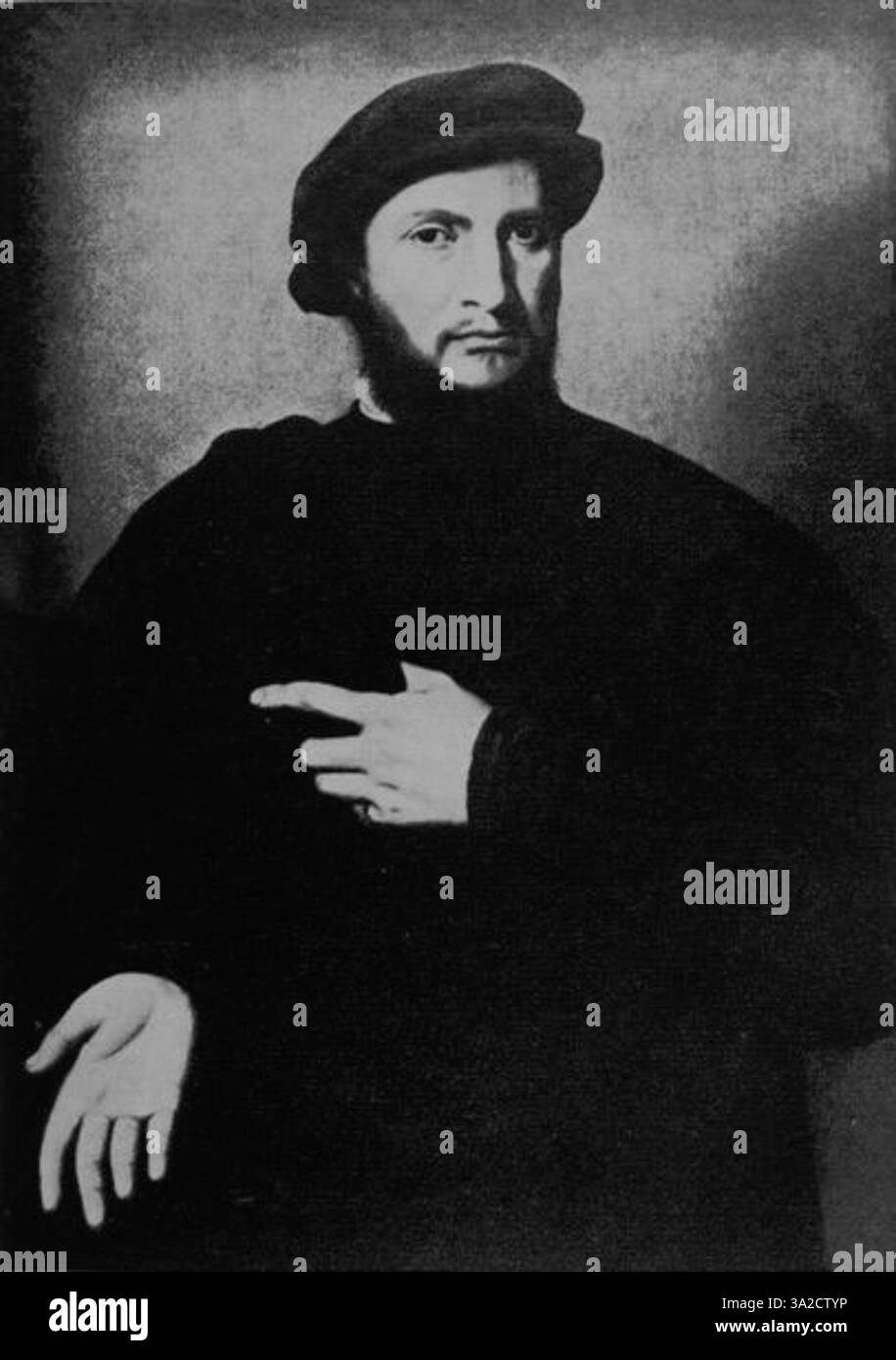 This portrait by Joos van Cleve, dated between 1500 and 1540, depicts a ...