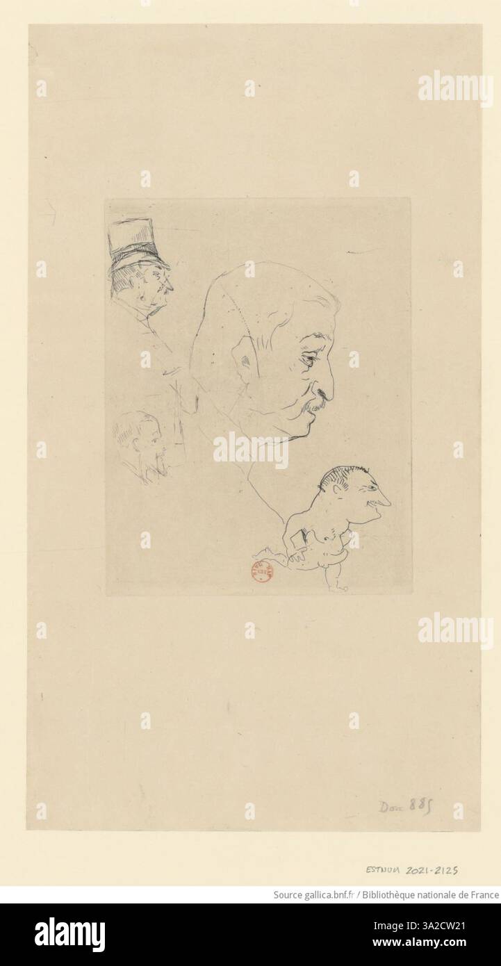 This sketch by Henri de Toulouse-Lautrec demonstrates his skill in ...