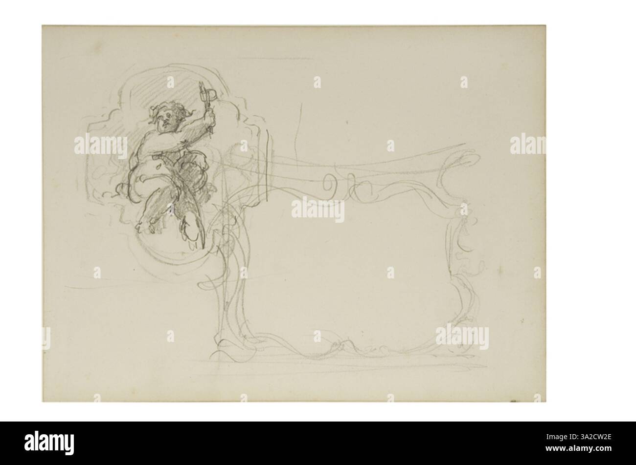 'Etude de Boiserie' by Gustave Moreau is a detailed study of wooden ...