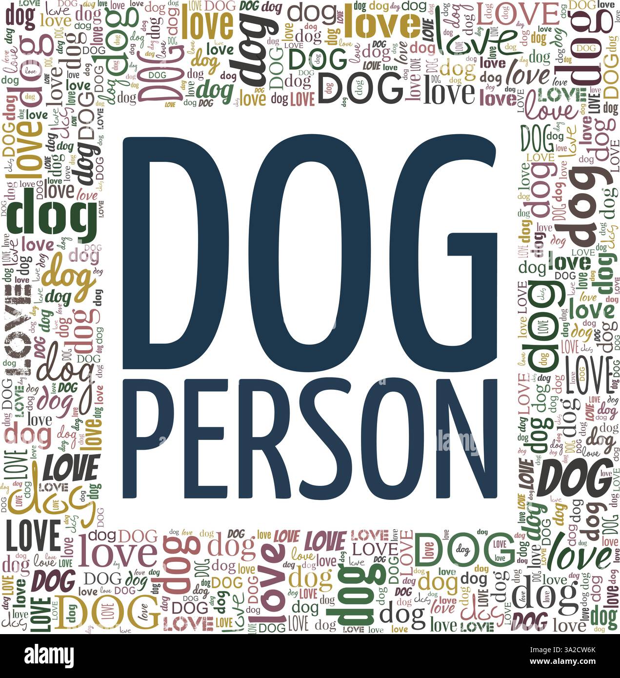 Dog Person vector illustration word cloud isolated on a white ...