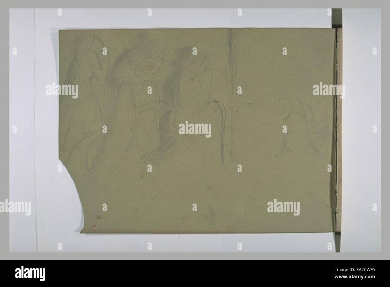 Chassériau’s artwork captures a figure in a relaxed posture ...