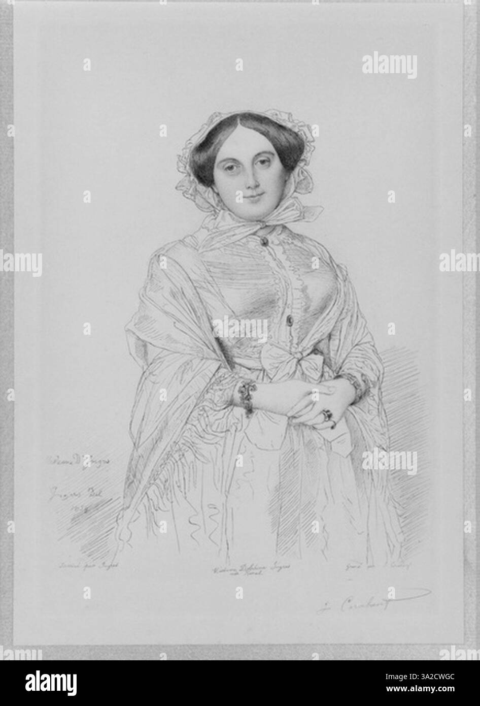 This portrait depicts Madame Delphine Ingres, née Ramel, showcasing ...