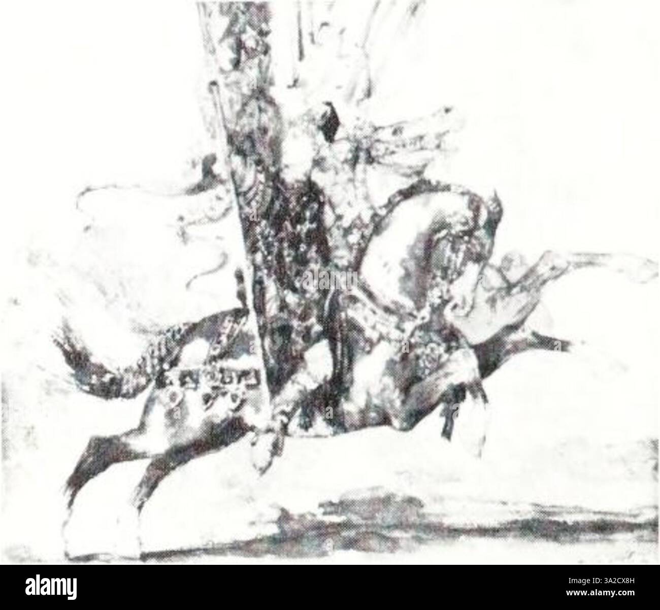 A piece by Gustave Moreau blending religious and symbolic themes with ...
