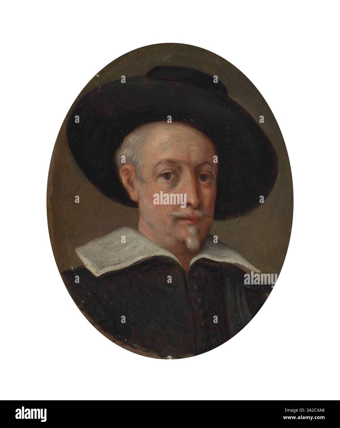 This bust-length portrait of Guido Reni depicts the artist in black ...