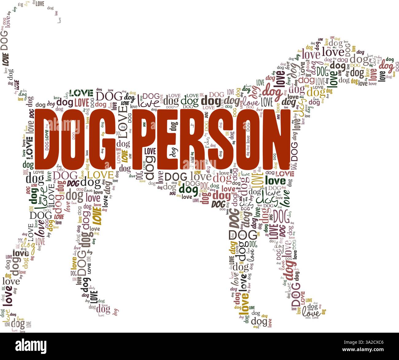Dog Person vector illustration word cloud isolated on a white ...