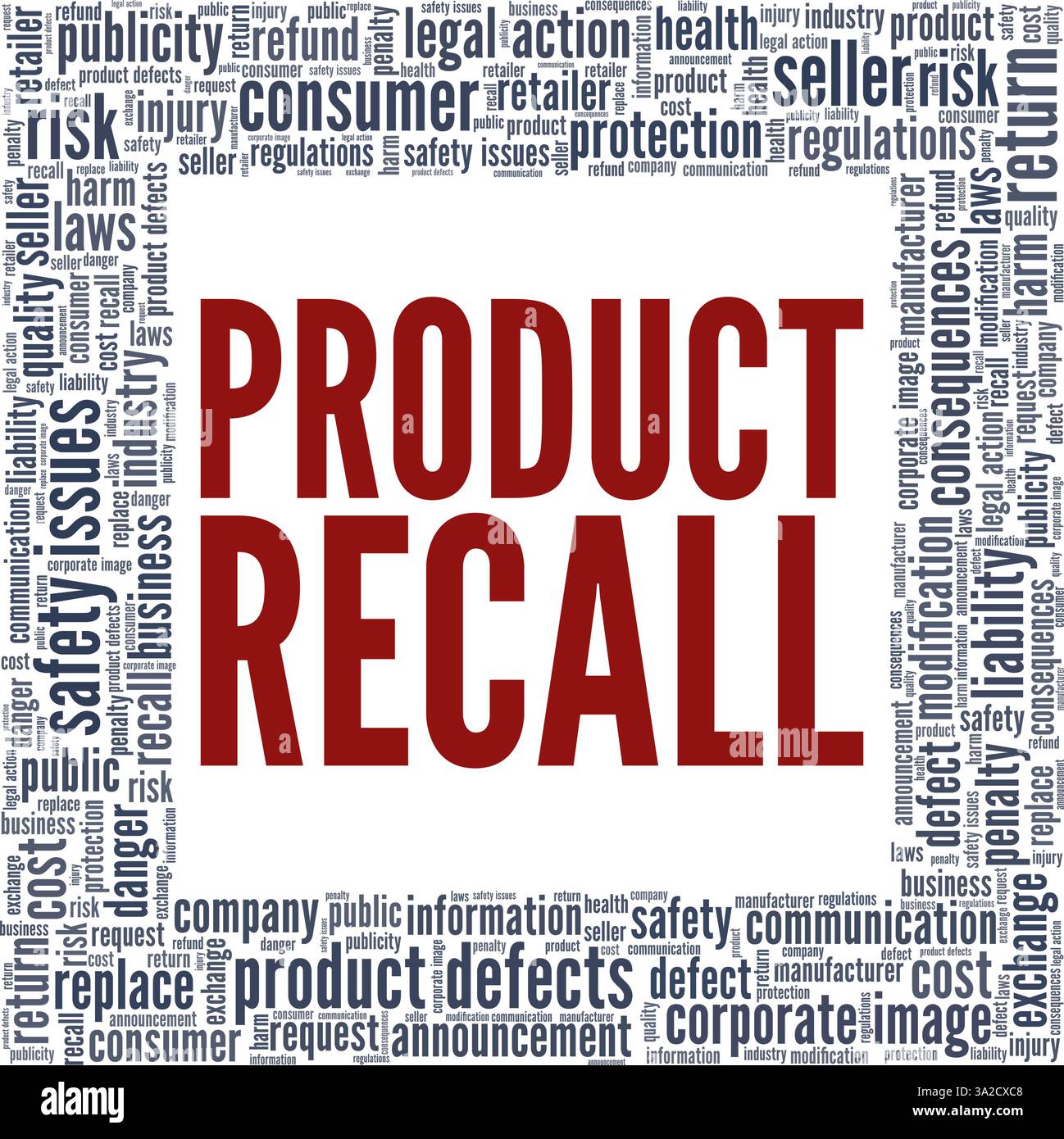 Product recall vector illustration word cloud isolated on a white ...