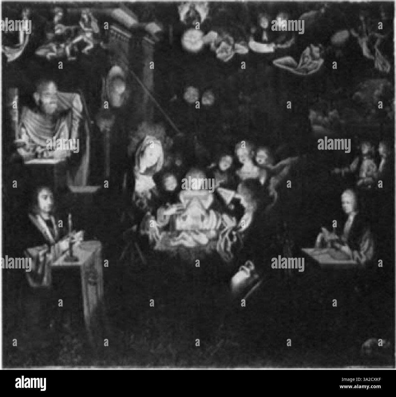 This work features the masterful use of oil paint to combine religious ...