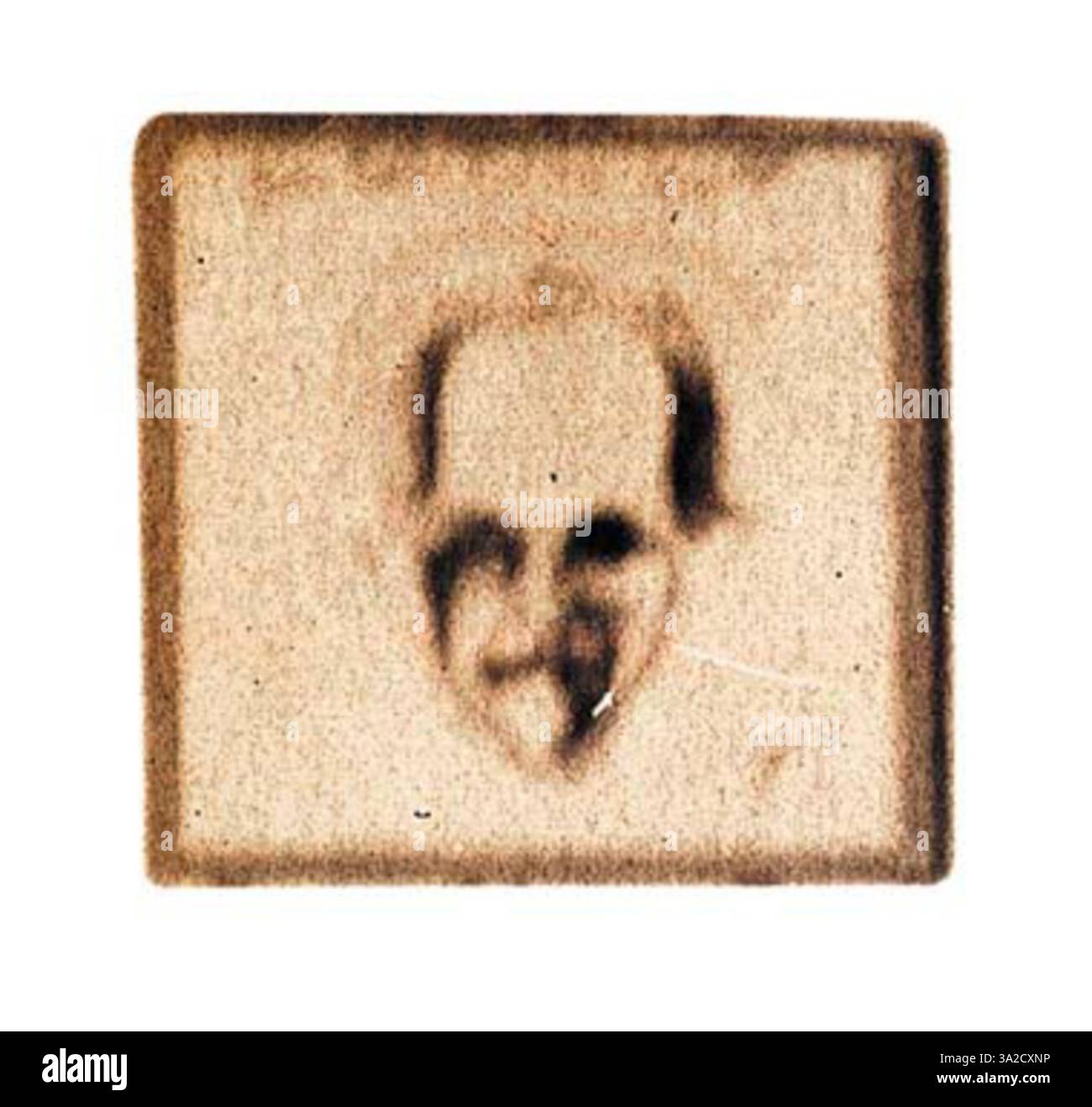 This portrait of Arnold Schoenberg (1874–1951) emphasizes his austere ...