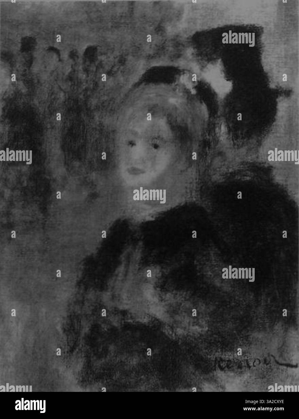 This work by Pierre-Auguste Renoir showcases a figure with soft and ...