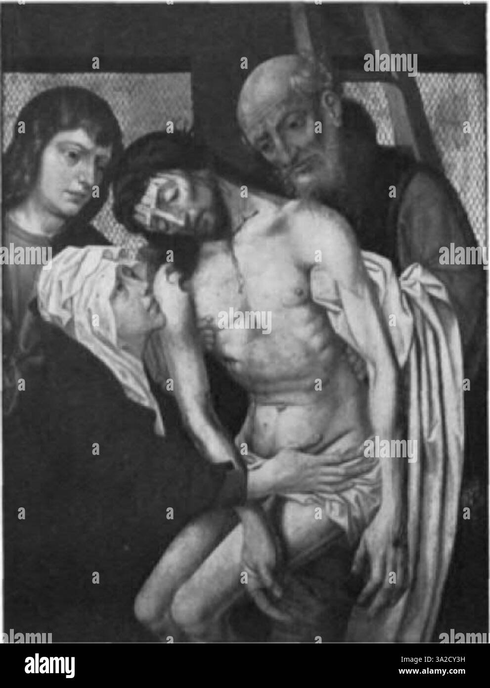 This work by Rogier van der Weyden and the Master of Flémalle portrays a biblical event ...