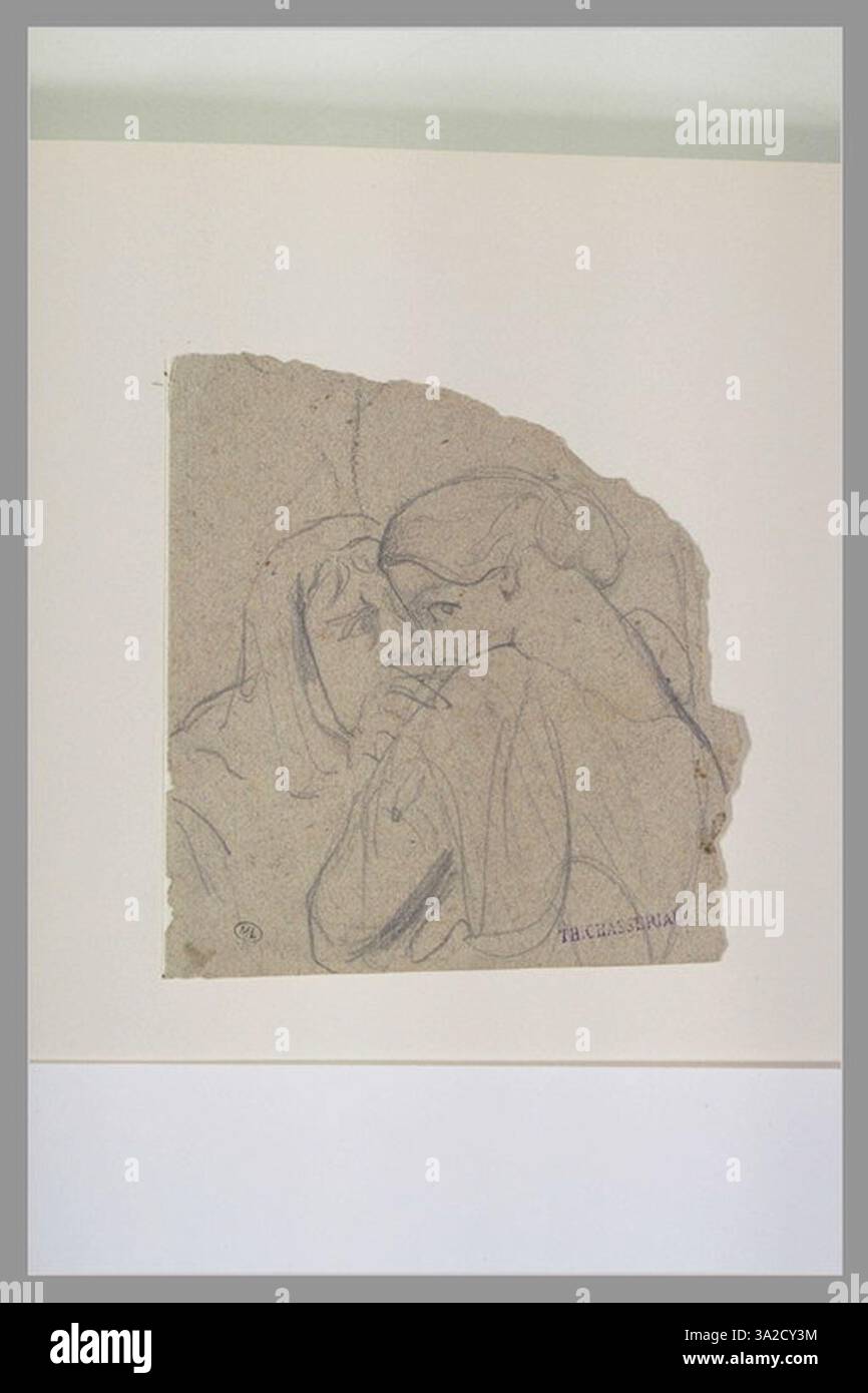 In this piece, Chassériau captures two women whispering, depicted in ...