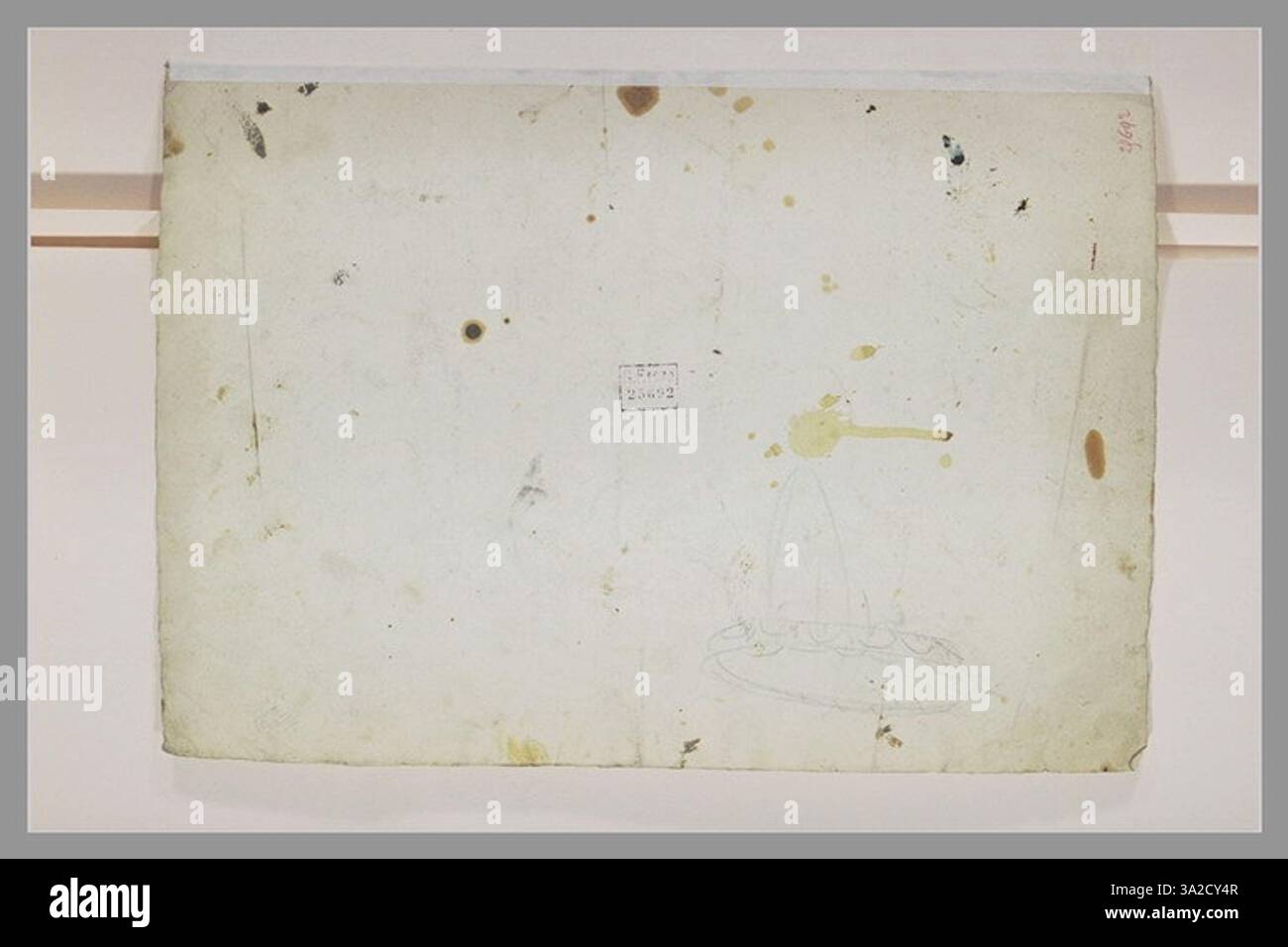 A verso sketch by Chassériau, focusing on ornamental designs that ...