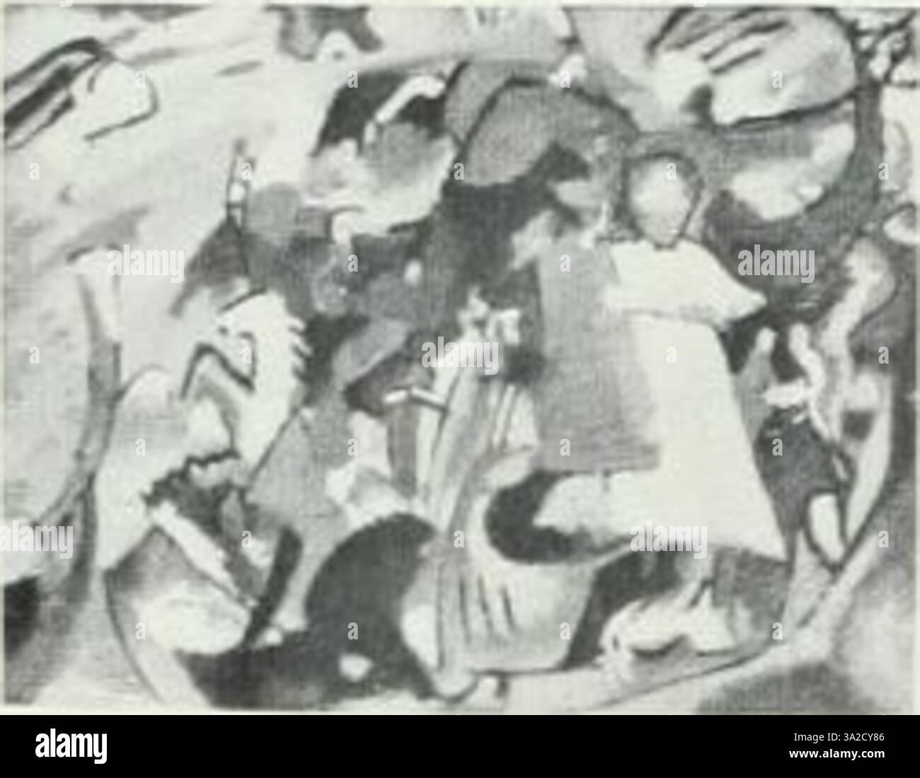 This abstract work by Wassily Kandinsky features geometric shapes and ...