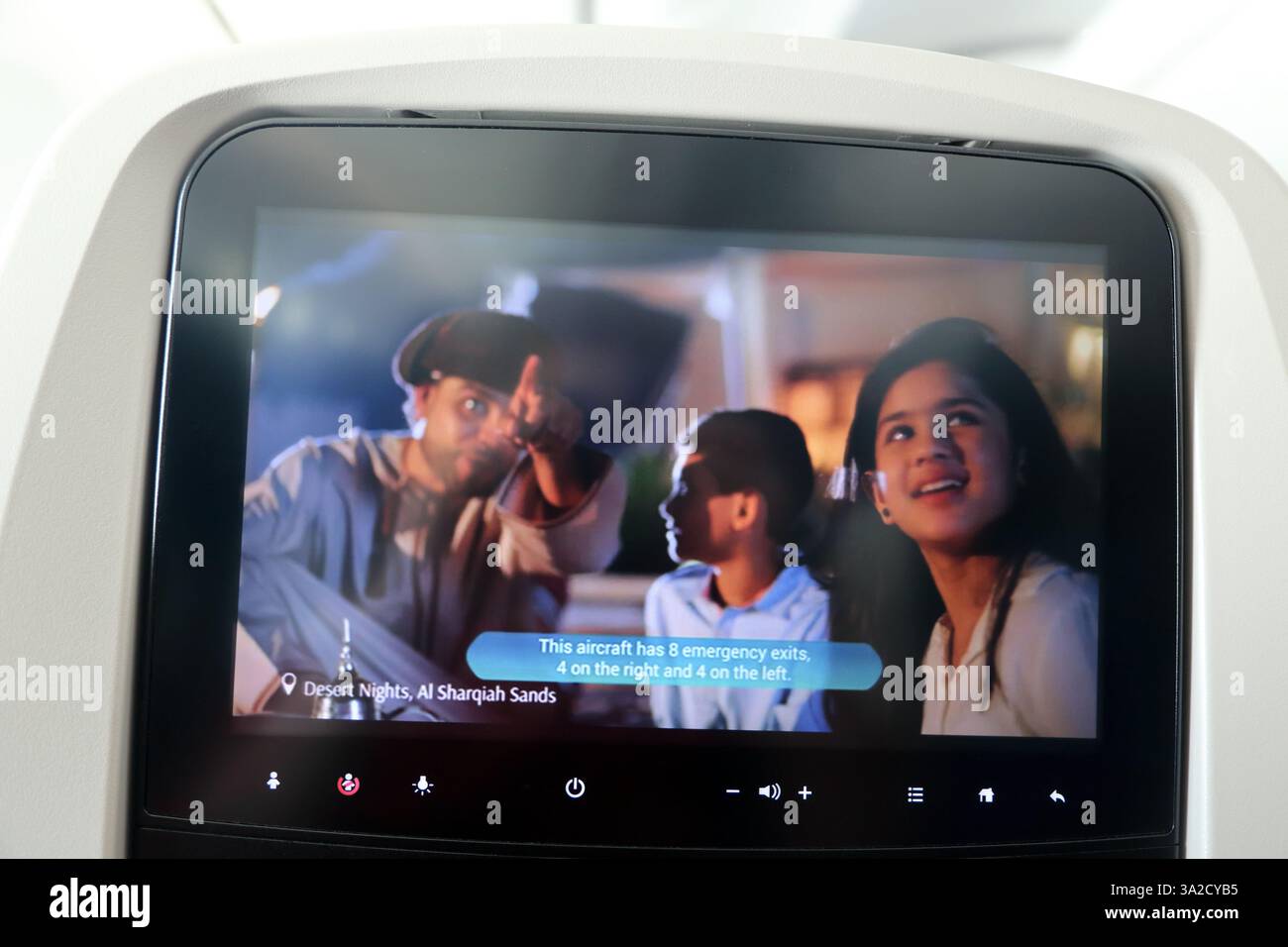 Pre-Flight Demonstration Safety Video on the back of Seats on Oman Air ...