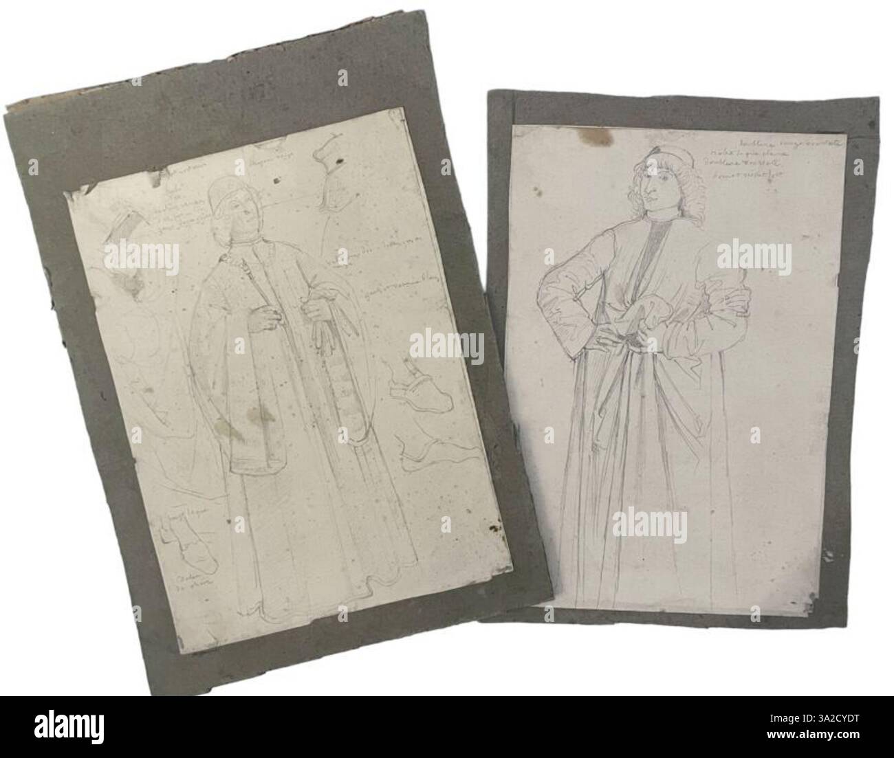 These two figure studies after the Old Masters demonstrate Ingres ...