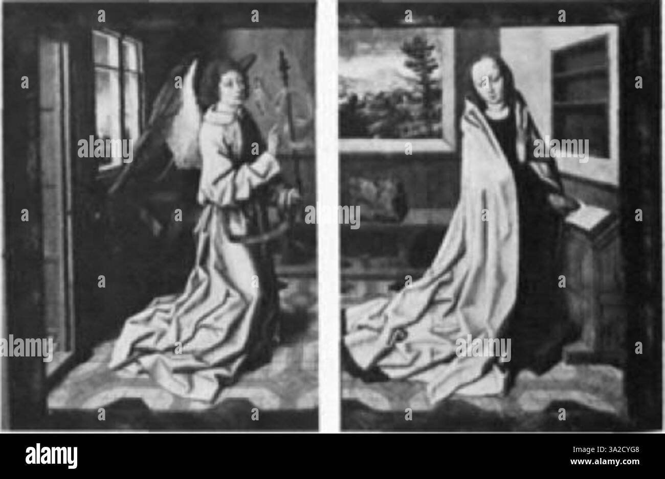 This painting by Dieric Bouts and Joos van Gent illustrates a religious ...