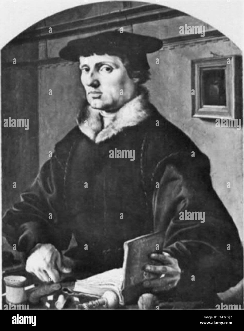 This piece highlights religious figures depicted in the distinctive ...