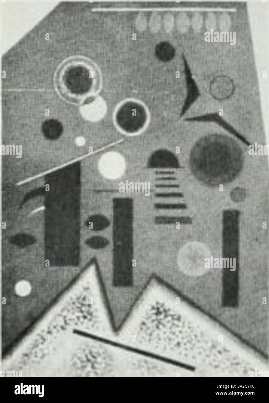 'Grohmann 202' by Wassily Kandinsky is a geometric abstraction with an ...