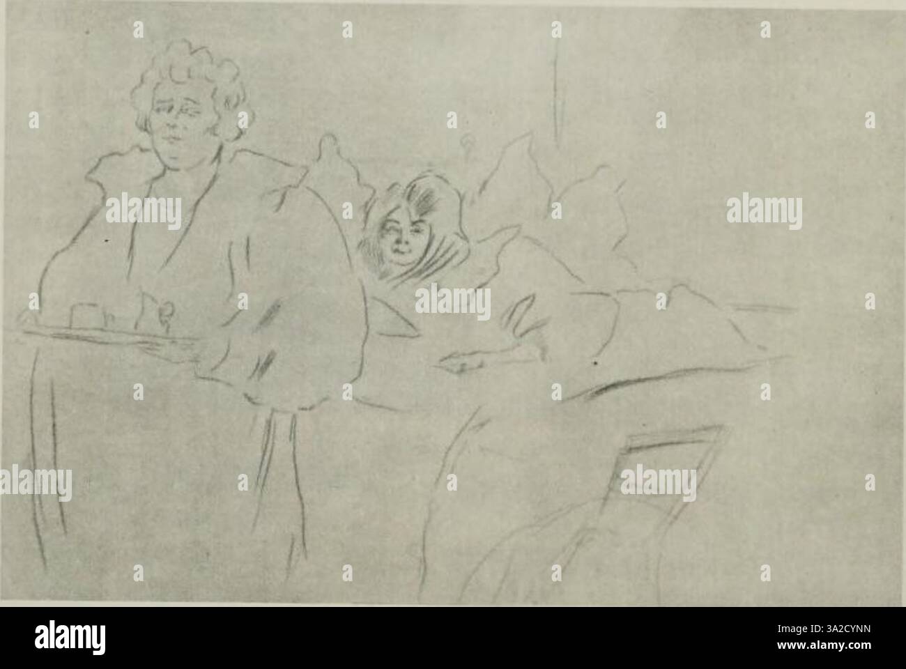 In this artwork by Henri de Toulouse-Lautrec, the figure is portrayed ...