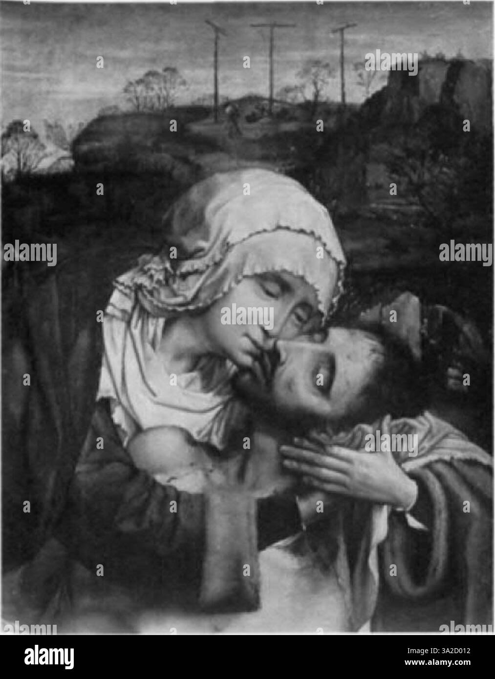 Massys' painting depicts a religious scene with intricate details and ...