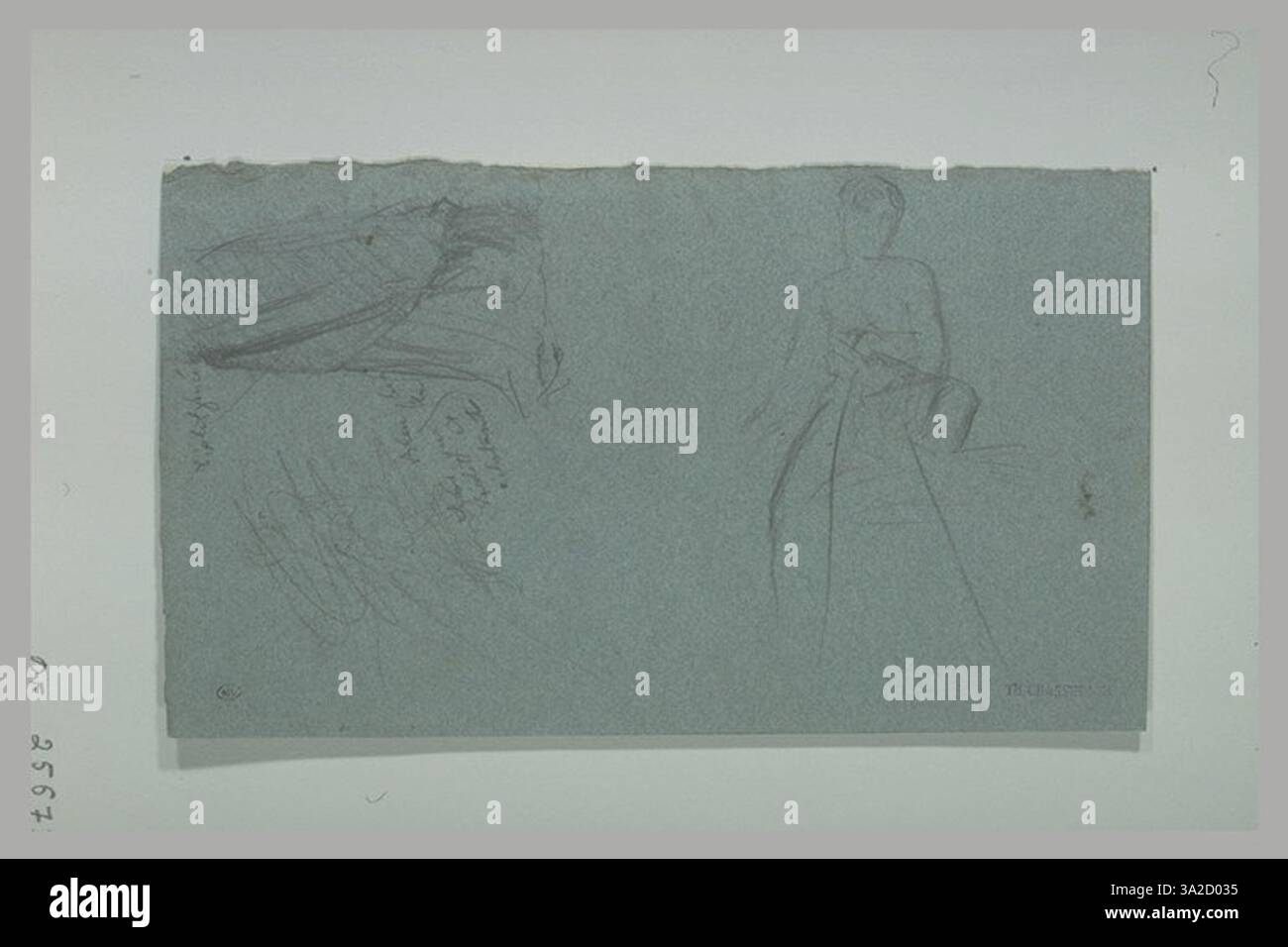 A profile study of a seated woman, focusing on her posture and facial ...