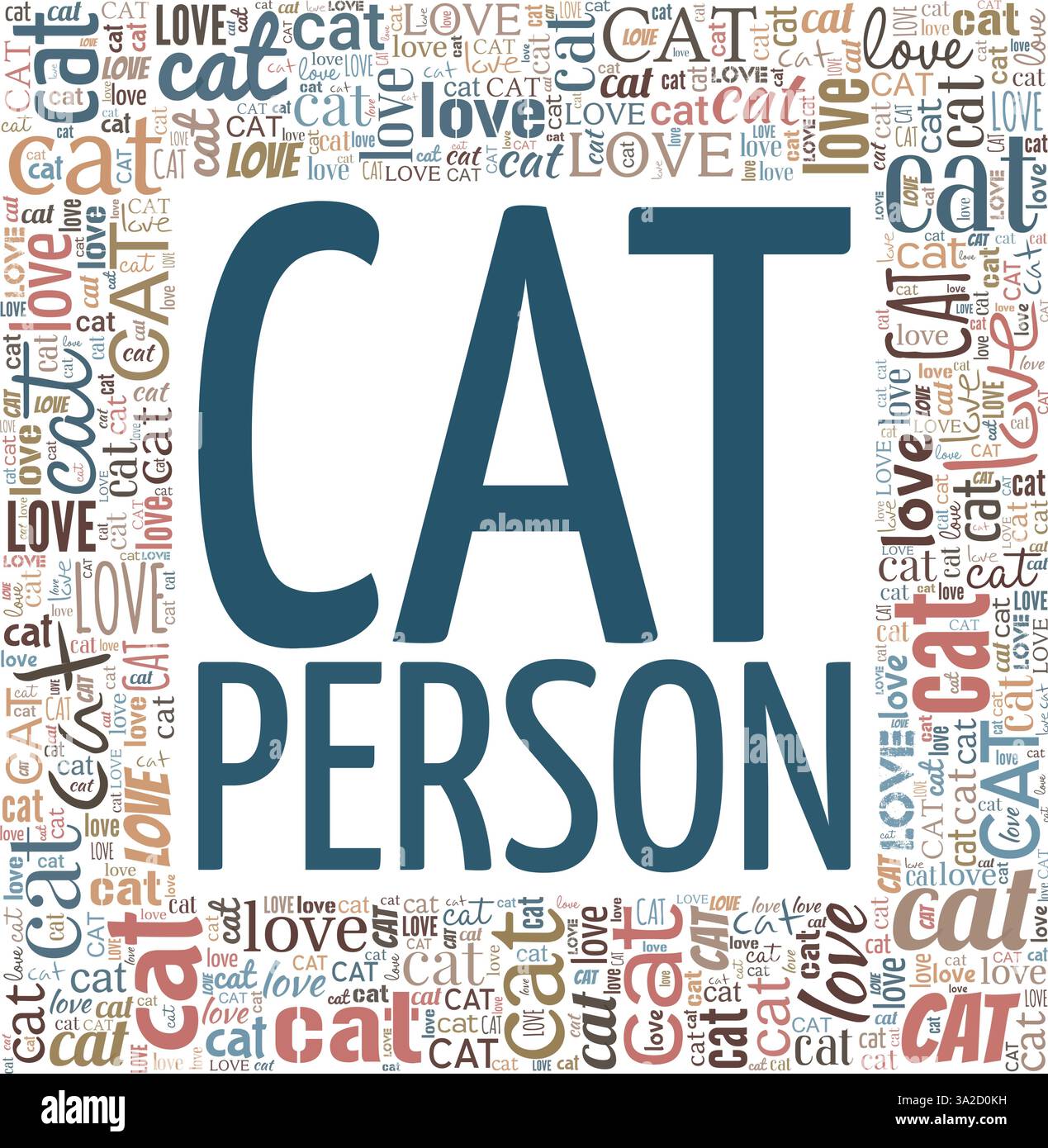 Cat Person vector illustration word cloud isolated on a white ...