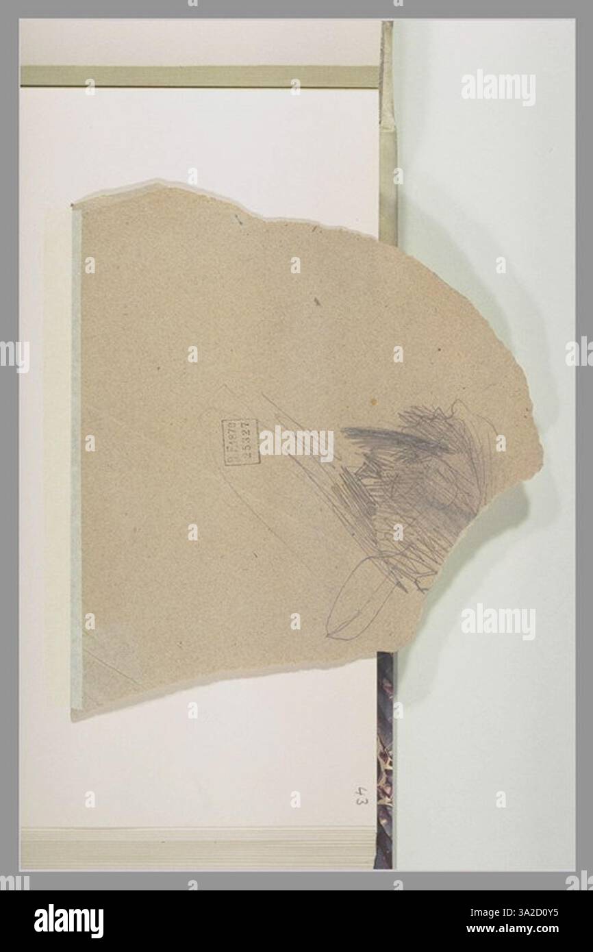 This drawing focuses on a single head, capturing the details and ...