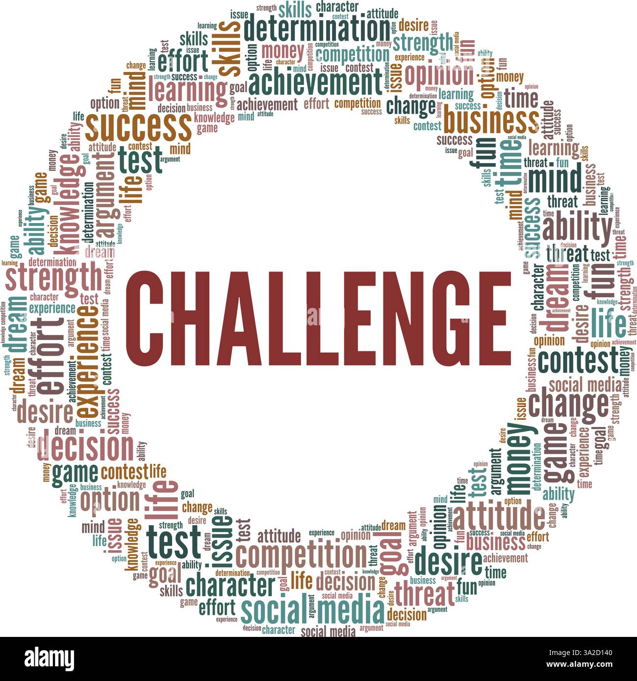 Challenge vector illustration word cloud isolated on a white background ...
