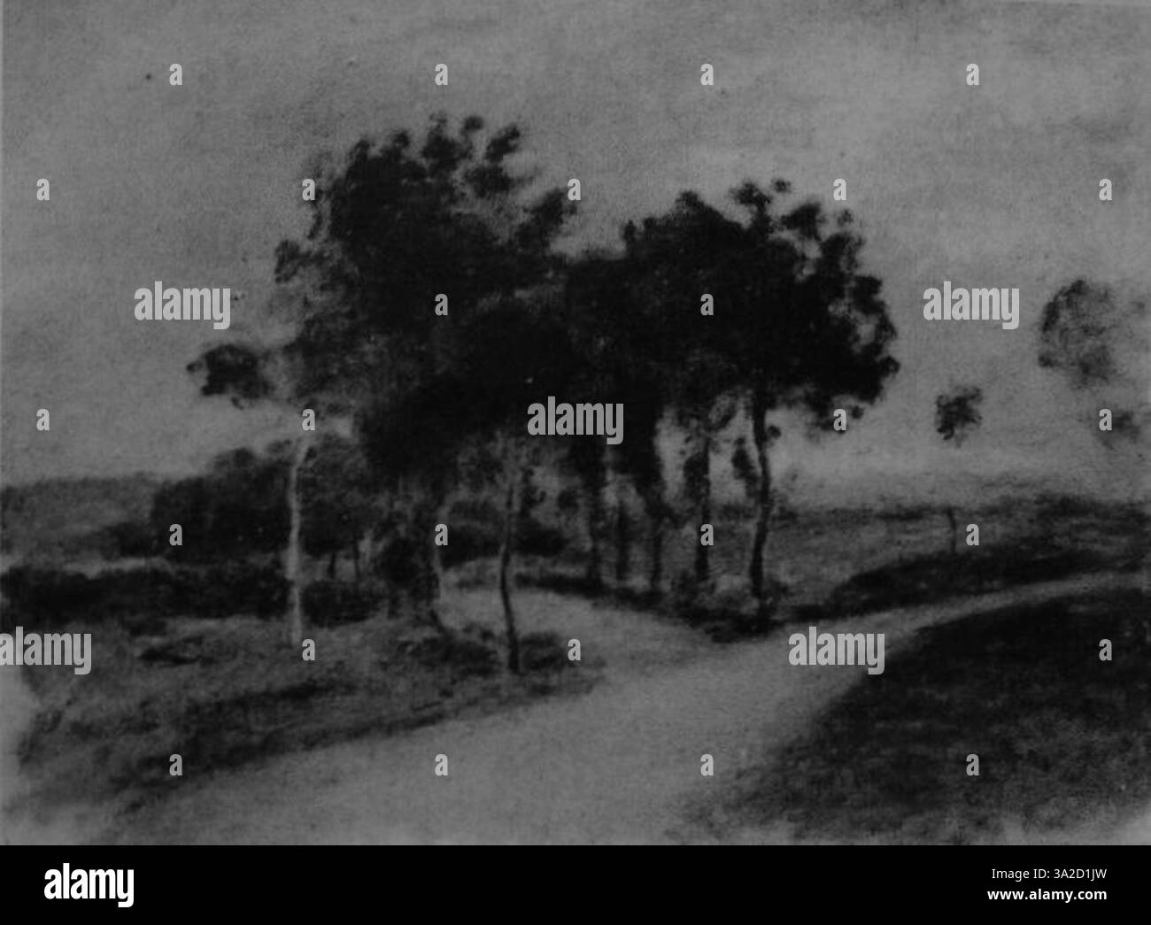 This piece by Renoir features figures in an outdoor scene, using bright ...