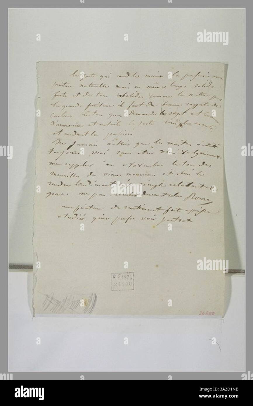 This piece features Chassériau’s written note and preliminary sketch ...