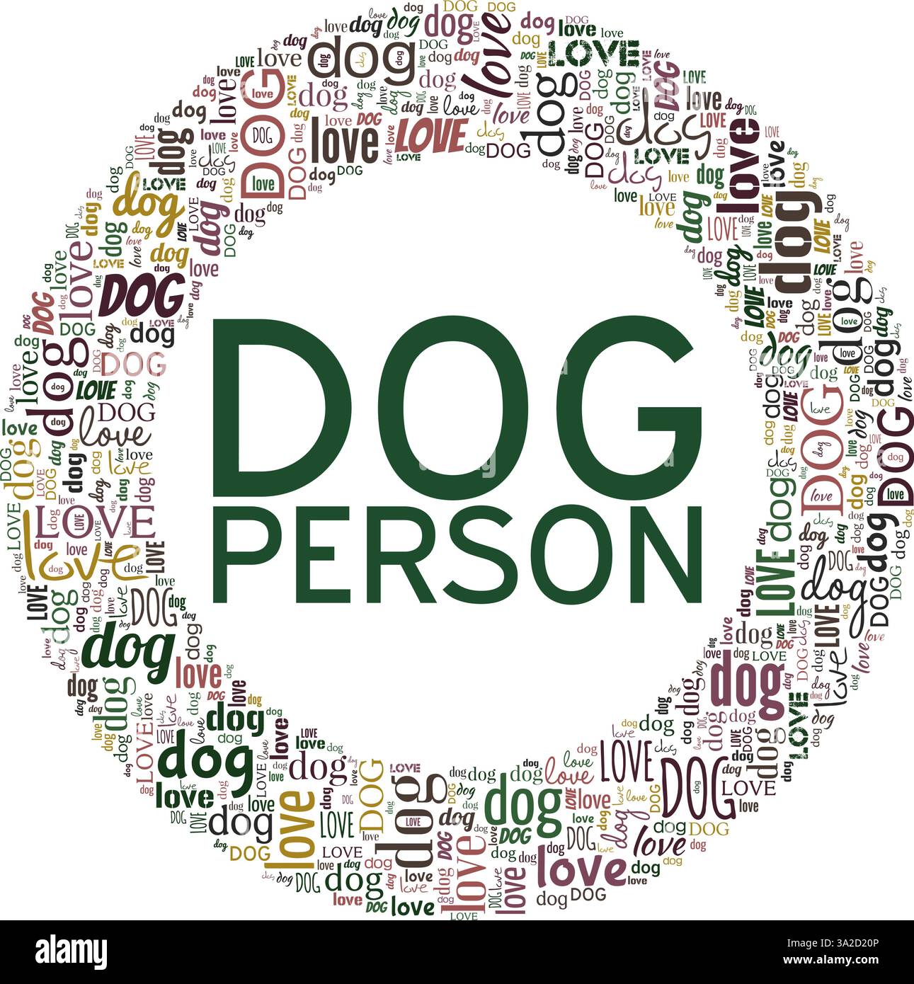 Dog Person vector illustration word cloud isolated on a white ...
