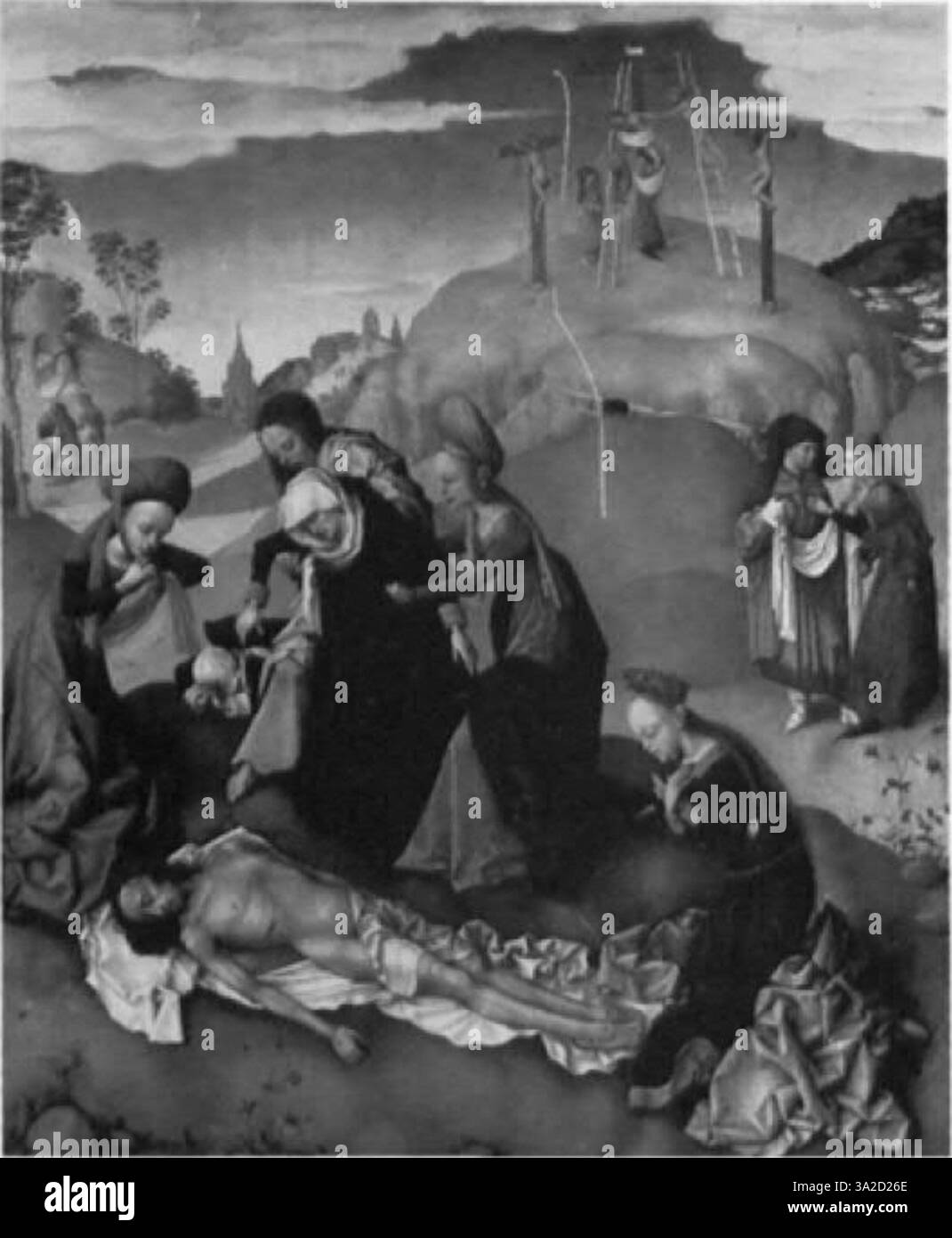 This painting reflects early Netherlandish influences, featuring ...